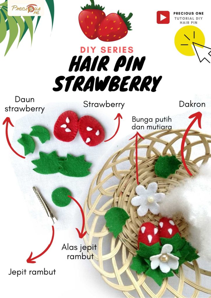 DIY Hair Pin Strawberry – Precious One
